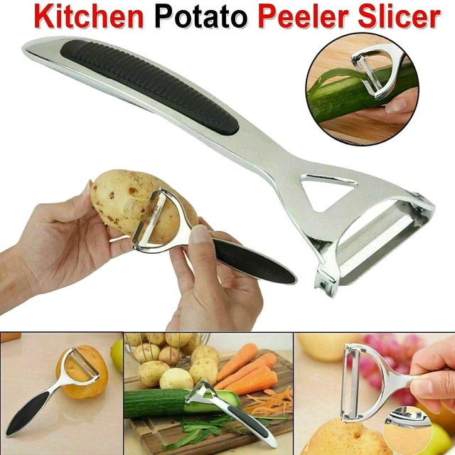 HEAVY DUTY CHROME Alloy Kitchen Potato Peeler Fruit Vegetable Rapid ...