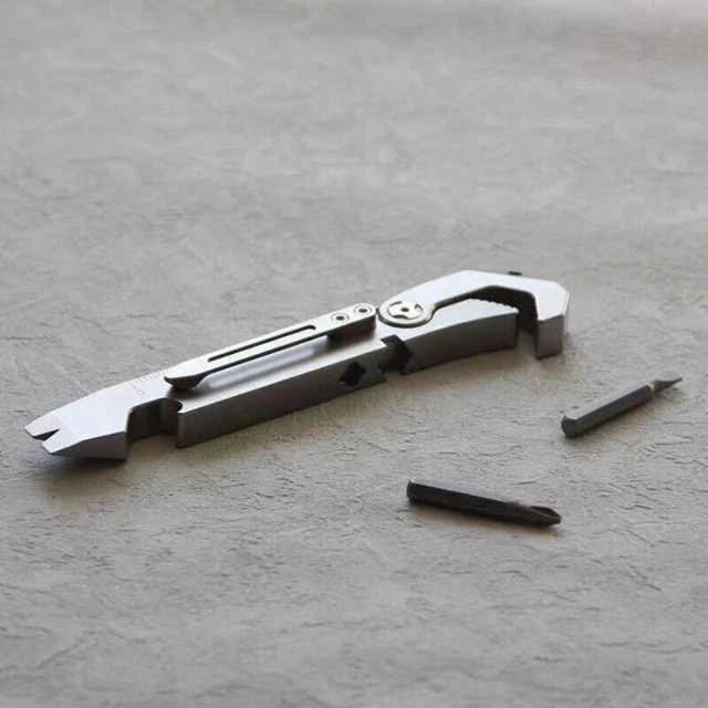 SPANNER BOTTLE OPENER Clip TC4 Quality EDC Tool Pry Bar Wrench Titanium ...
