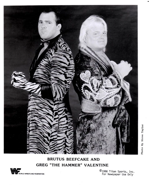 WWF WWE BRUTUS BEEFCAKE & GREG “THE HAMMER” VALENTINE PROMO 8x10 PHOTO ...