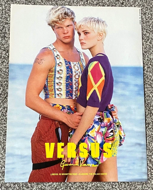 RARE VINTAGE 1994 UK Magazine Art Advert Picture Versus Gianni Versace ...