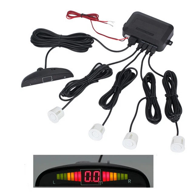 4 CAPTEUR PARKING Stationnement LED Radar de Recul Arrière Voiture ...