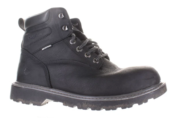 WOLVERINE MENS FLOORHAND Wp 6" Black Work & Safety Boots Size 8.5 (2E ...