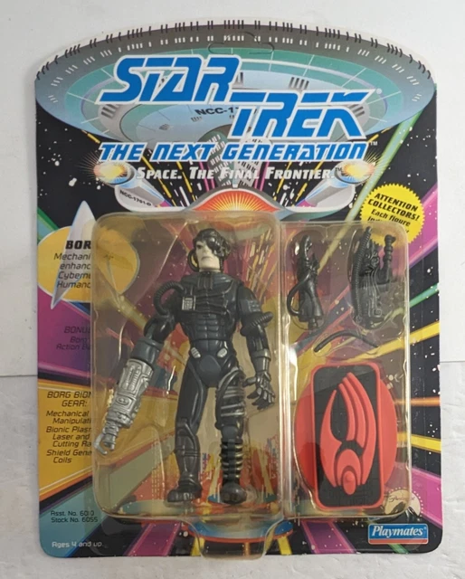 1992 PLAYMATES STAR Trek The Next Generation Borg Bionic Gear Unpunched ...