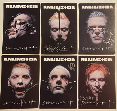 RAMMSTEIN 6X SIGNED Sehnsucht Original signed signature autograph £517. ...