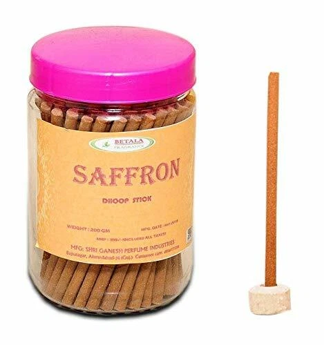 BETALA FRAGRANCE SAFFRON Kesar Flavour Dhoop Sticks Pack of 200 gm with ...