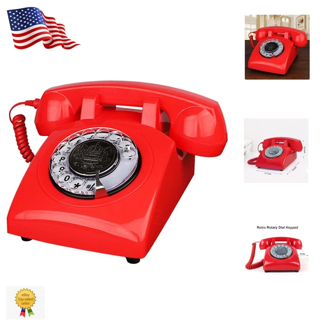 CLASSIC 80S CORDED Vintage Phone with Rotary Dial - Perfect Home ...