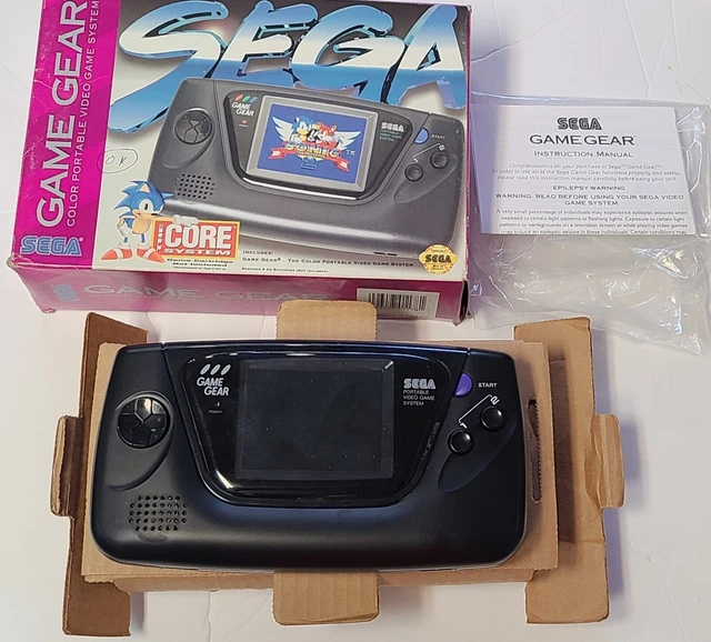 MAJESCO SEGA GAME Gear Handheld Console - Black. CIB. Rare. Tested ...
