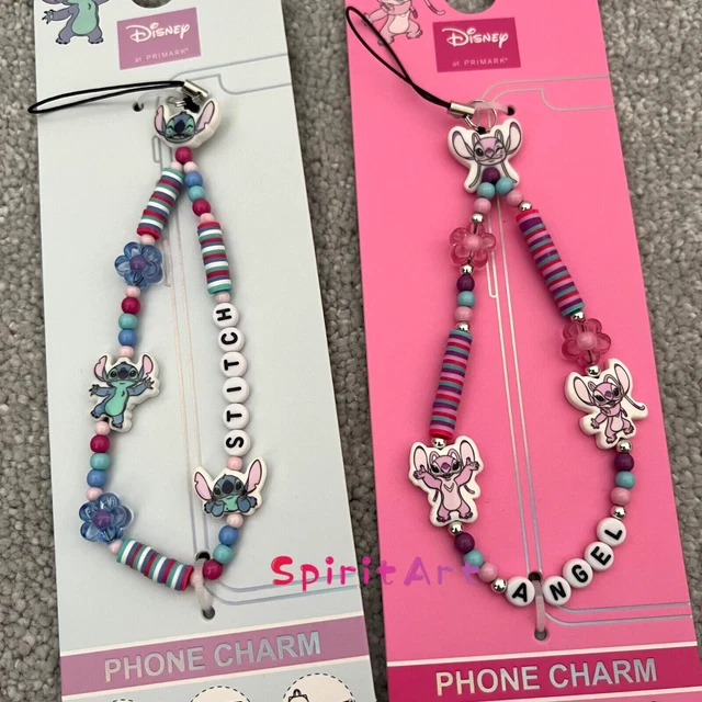 DISNEY STITCH AND angel Phone Wrist Strap Charm New Primark £13.99 ...