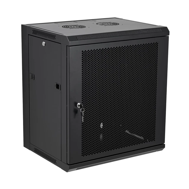 12U WALL MOUNT Server Cabinet Network Rack vented Enclosure Locking ...