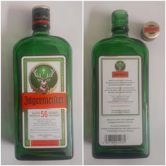 LIQUEUR BOTTLE 750ML Jagermeister Germany German Alcohol Liquor ...