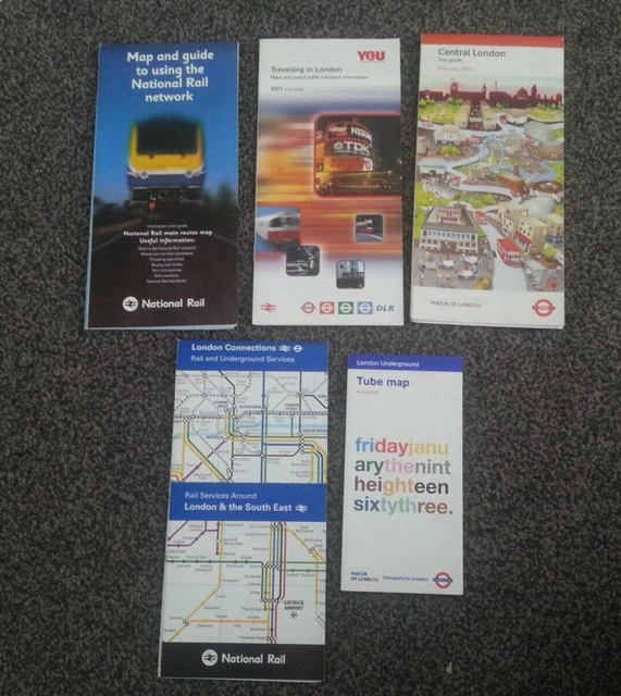 LONDON PUBLIC TRANSPORT Lrt Railway Bus Tube Underground Maps Guides £3.99 - PicClick UK