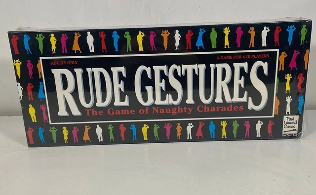 RUDE GESTURES ADULT Charades Board Parlour Game 1993 SEALED £9.99 ...