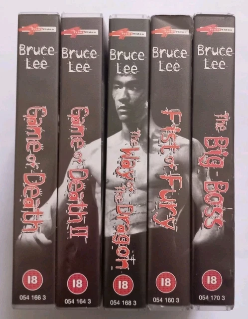 BRUCE LEE VHS Set PolyGram 1997 Big Boss Game of Death Fist of Fury Way ...