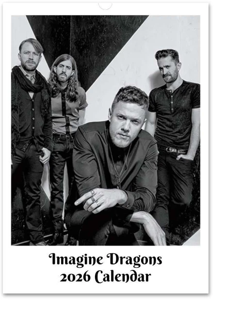 IMAGINE DRAGONS 2026 A3 Wall Calendar | Bold, Vibrant, Premium Quality ...