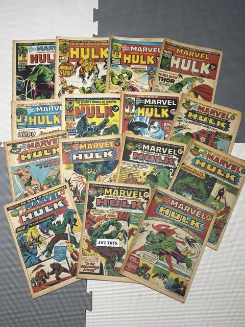 MIGHTY WORLD OF Marvel HULK 1973 COMIC BOOK #59 63 66 60 62 64 47 43 45 ...