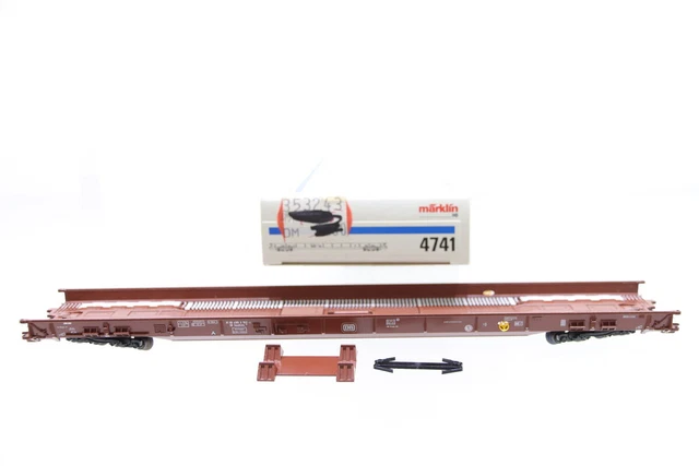H0 MÄRKLIN 4741 DB Rollende Landstraße Niederflurwagen Güterwagen AC ...