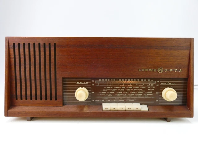 LOEWE OPTA BELLA-MODERN Type 32013 Röhrenradio Tube Radio 60er Jahre Hi ...