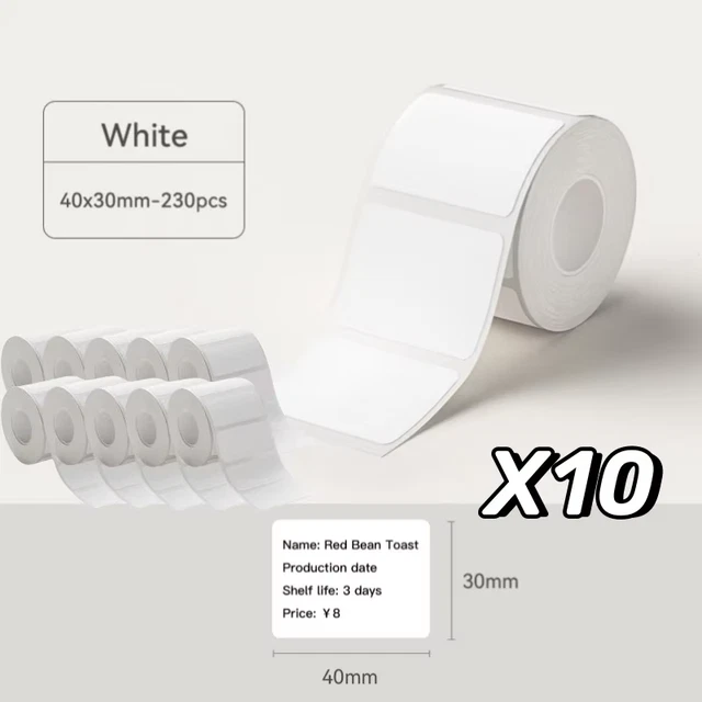 NIIMBOT B21/B1/B3S WHITE Thermal Label Sticker Paper Printable 20-50Mm $138.89 - PicClick AU