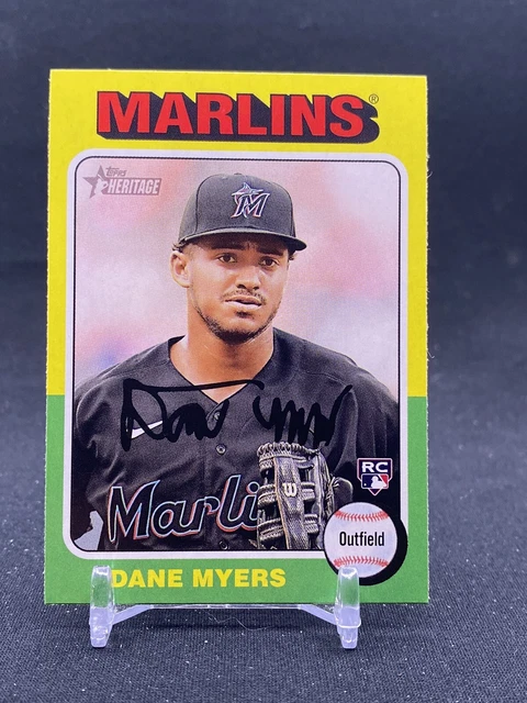 CARTA ROOKIE 2024 Topps Heritage Dane Myers #412 RC Miami Marlins EUR 0 ...