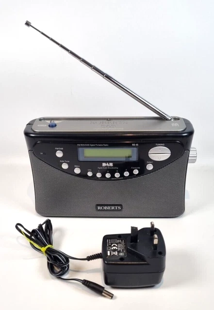 ROBERTS GEMINI 45 DAB FM Maniglia radio digitale portatile nero grigio ...