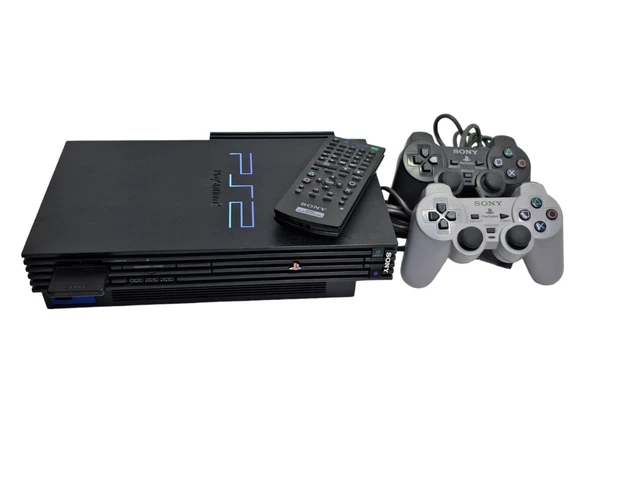 SONY PLAYSTATION 2 PS2 Fat Ethernet w/ 2 Controllers Bundle - Tested ...
