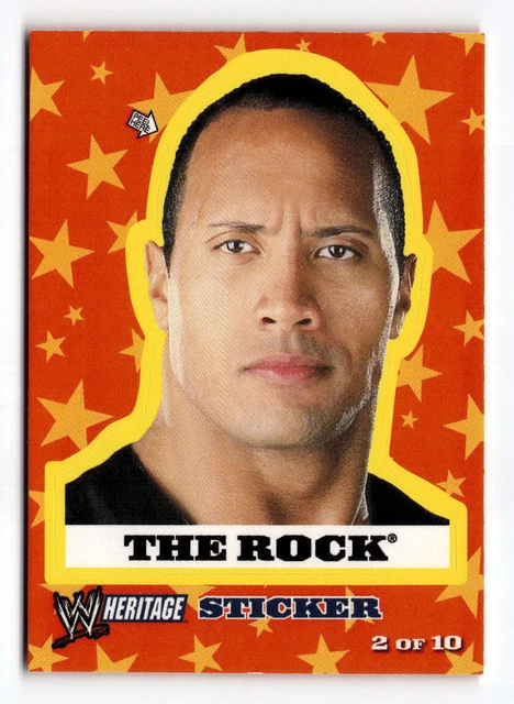 2005 TOPPS HERITAGE WWE The Rock Stickers 2 Pro Wrestling Card WWF EUR ...