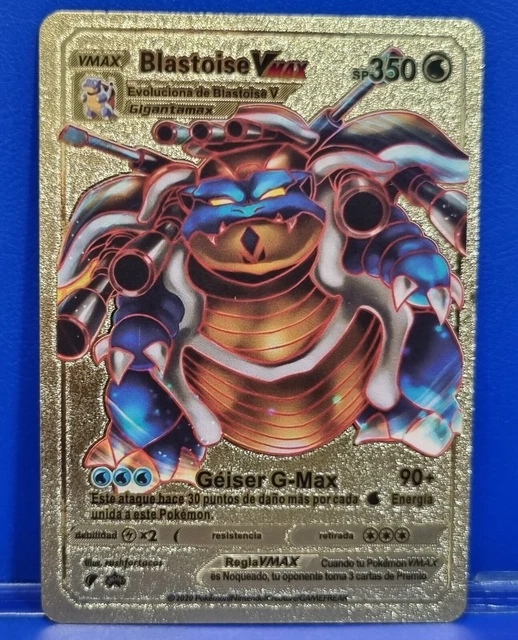 CARD CARTA TARJETA Pokemon Blastoise VMAX SP350 Gigantamax Oro Gold ...