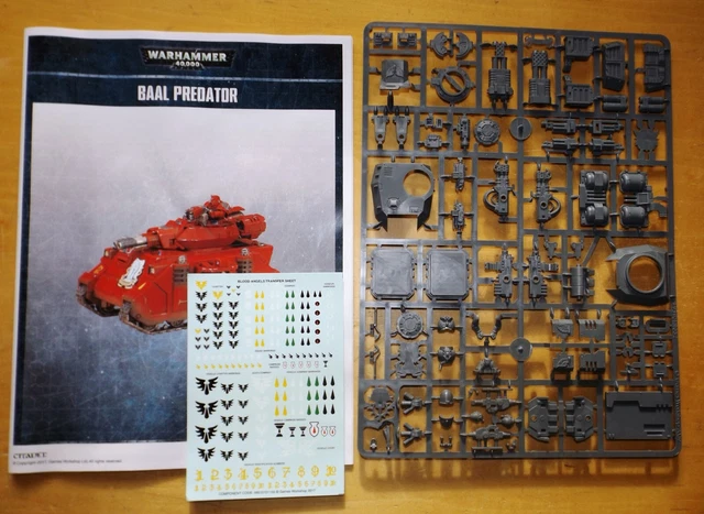 WARHAMMER 40K SPACE Marine Baal Predator Tank Upgrade Sprue & Decals ...
