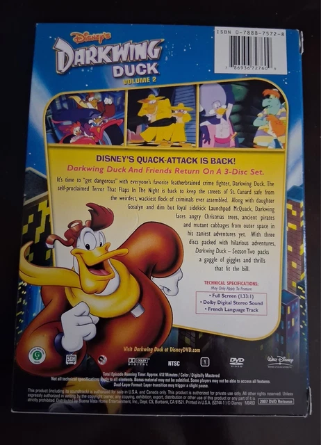 DISNEY'S DARKWING DUCK Volume 2 Animated TV Series 3 Disc DVD 2007 $19. ...