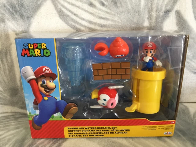 NINTENDO SUPER MARIO Sparkling Water Diorama Set Huckit Crab Cheep Fish ...