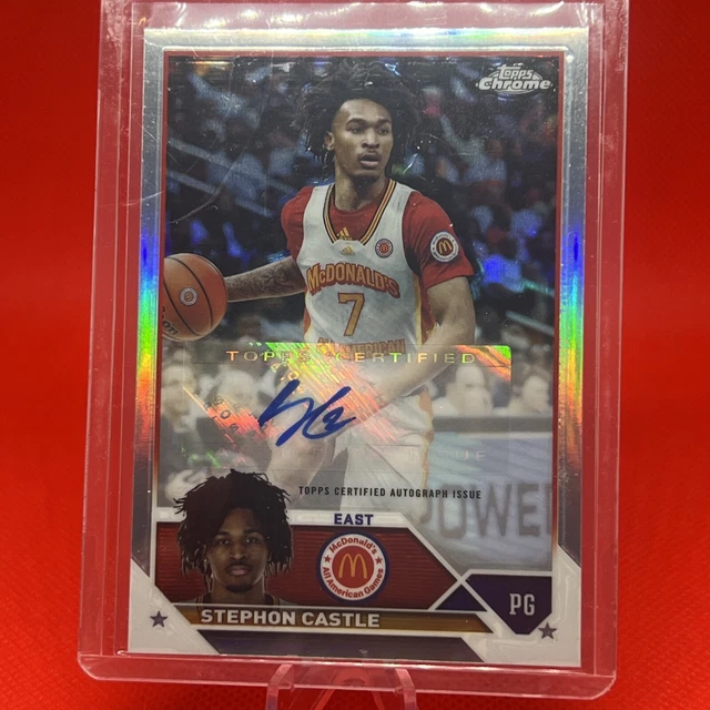 2023 TOPPS CHROME McDonalds Stephon Castle Orange Basketball Voiture ...