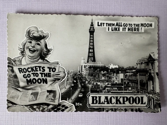 BAMFORTH BLACK & White Blackpool Tower Rockets to the Moon, Comic ...