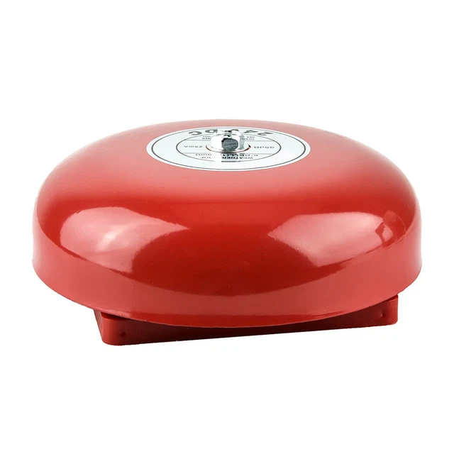24V METAL ROUND Alarm Bell Security Fire Alarm Bell Red Fit £18.00 ...