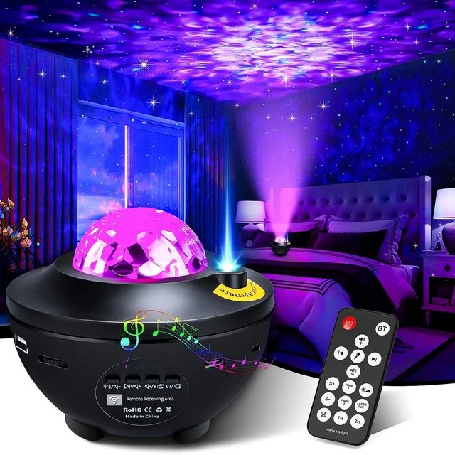 STARRY PROJECTOR GALAXY Night Light Bluetooth USB Music Ocean Projector ...