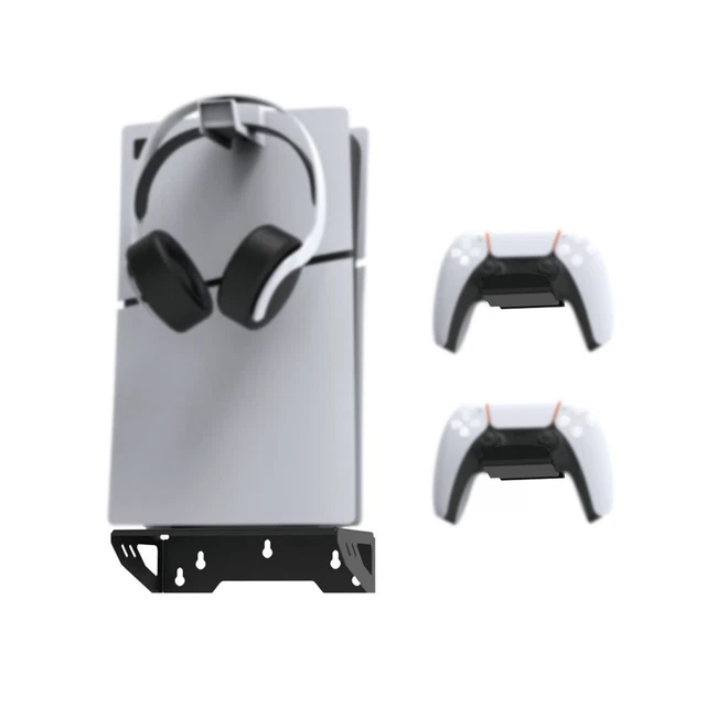 FÜR PS5 SLIM Konsolen Halter Wandmontage Organizer mit Headset ...