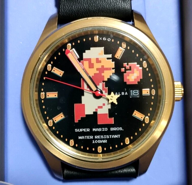 MONTRE AUTOMATIQUE POUR homme SEIKO Alba Super Mario ACCA701 or noir ...