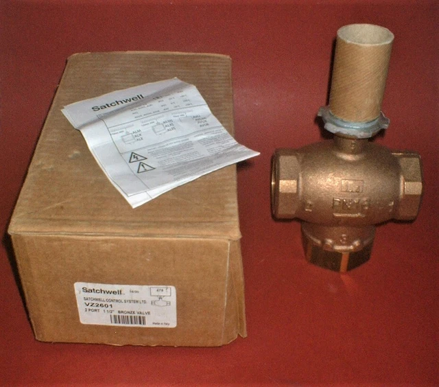 SATCHWELL CONTROL SYSTEMS VZ 2601 2 PORT 1.5” BRONZE VALVE 1 1/2" HVAC ...