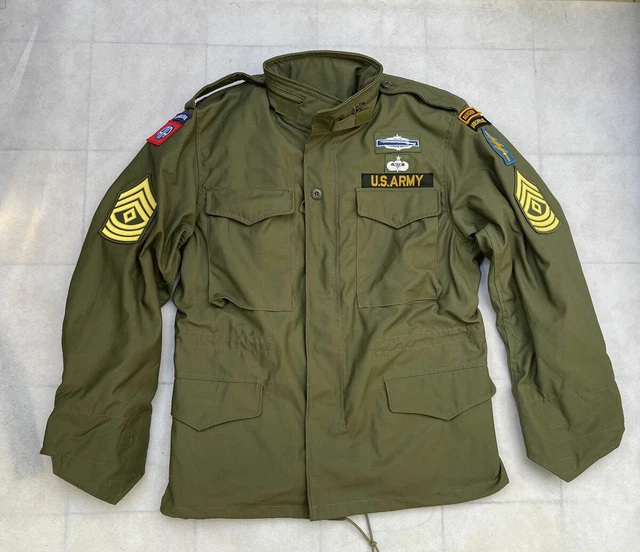 US ARMY TCU M65 Jacket Patch CIB Parachutist Sgm Airborne Special ...