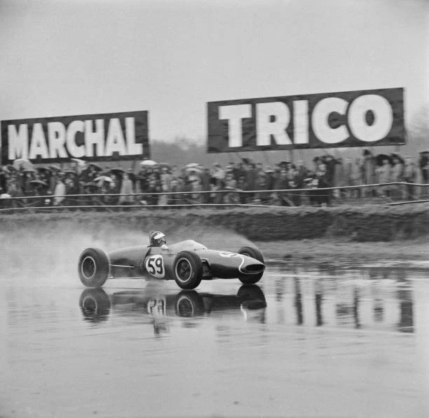 BRITISH RACING DRIVER Peter Gethin at Silverstone UK 1965 1970s OLD ...