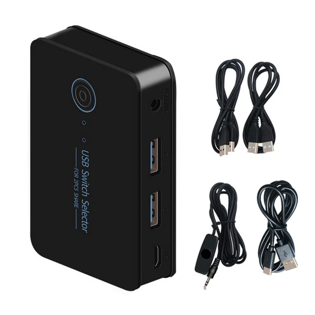 FOR LAPTOP PC Keyboard Mouse Printer 2 In 4 Out USB Switch Controller ...