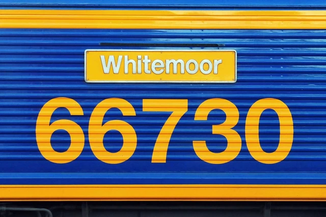 CLASS 66 GBRF 66730 'Whitemoor' photograph of nameplate £0.75 - PicClick UK