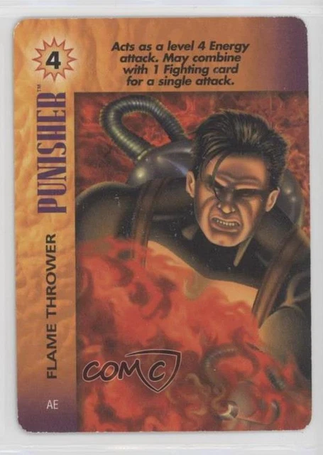 1995 MARVEL OVERPOWER CCG Special Character Cards Punisher (Flame ...