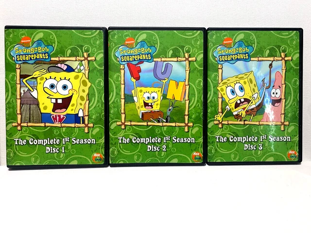 SPONGEBOB SQUAREPANTS THE Complete 1st Season 3 Disc DVD Set 2003 £9.47 ...