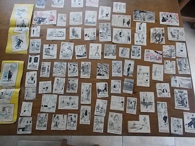 80+ CUT-OUT 1950S 60s Decoupage Jokes Comic Strip Humour Gt 4 Upcycle ...