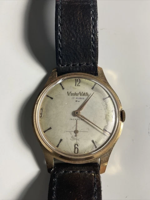 OROLOGIO WONDER WATCH 15130 17 Rubis Incabloc Meccanico Manuale ‘60 37 ...