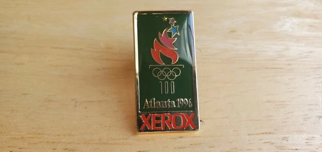 XEROX 1996 OLYMPICS Pin Torch Atlanta Olympic Rings Red Green £18.47 ...