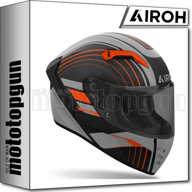 AIROH CASCO INTEGRALE Moto Cna32 Connor Achieve Arancio Matt Tg. Xxl ...