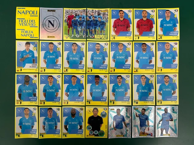 28 FIGURINE STICKERS Calciatori Panini 2024-25 Squadra Completa Napoli EUR 14,99 - PicClick IT