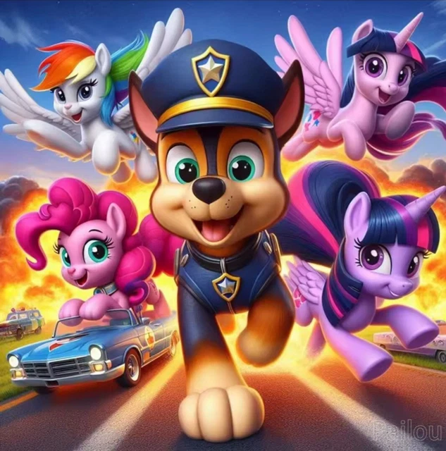 MY LITTLE PONY And Paw Patrol Diamond Art/painting 30x30 Round Drill £ ...