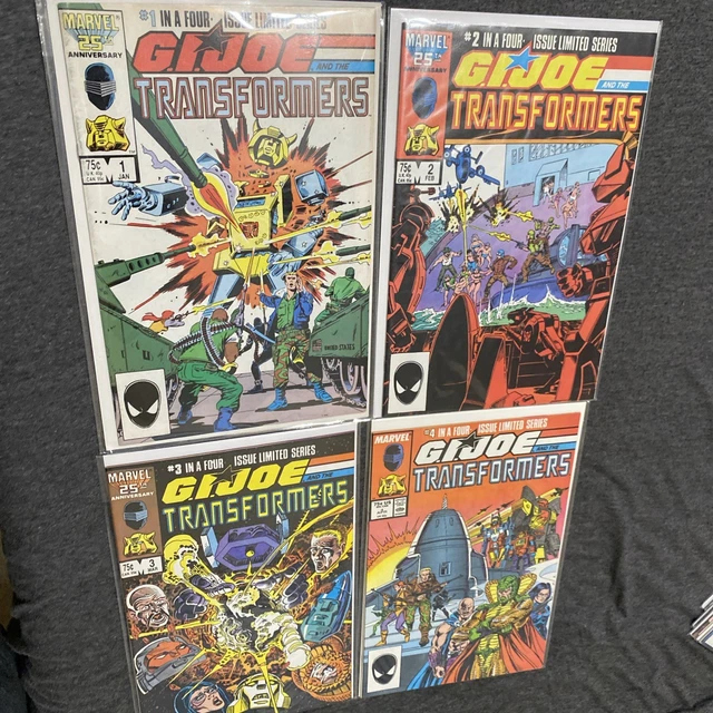 GI JOE AND The Transformers #1-4 Complete Comic Set Marvel 1987 Vs Mini ...